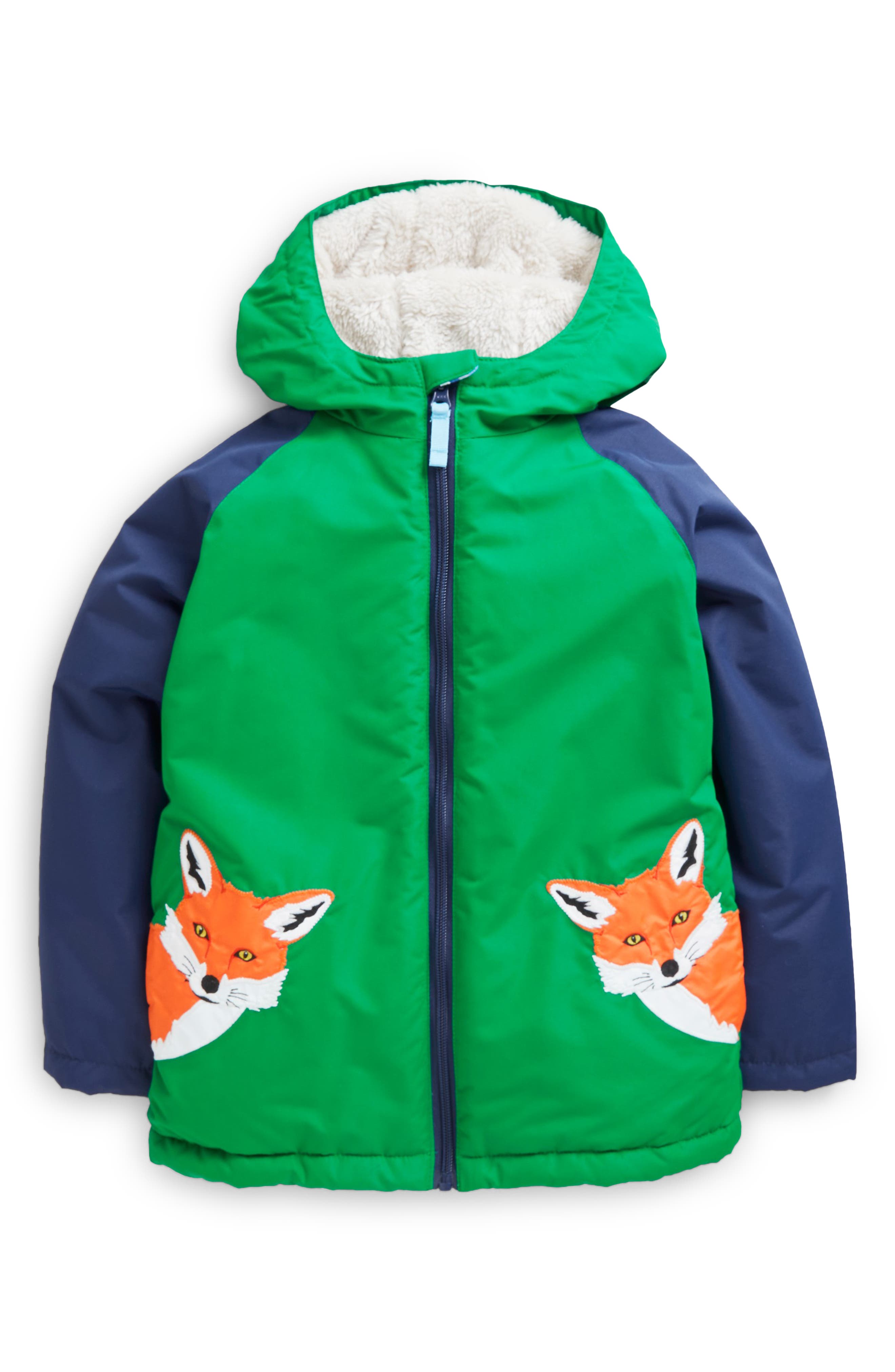 Mini Boden Kids' High Pile Fleece Lined Jacket | Nordstromrack