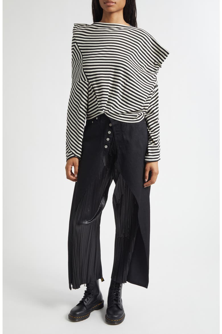 Stripe Cotton & Wool Jersey Crop Top (Women) | Nordstromrack