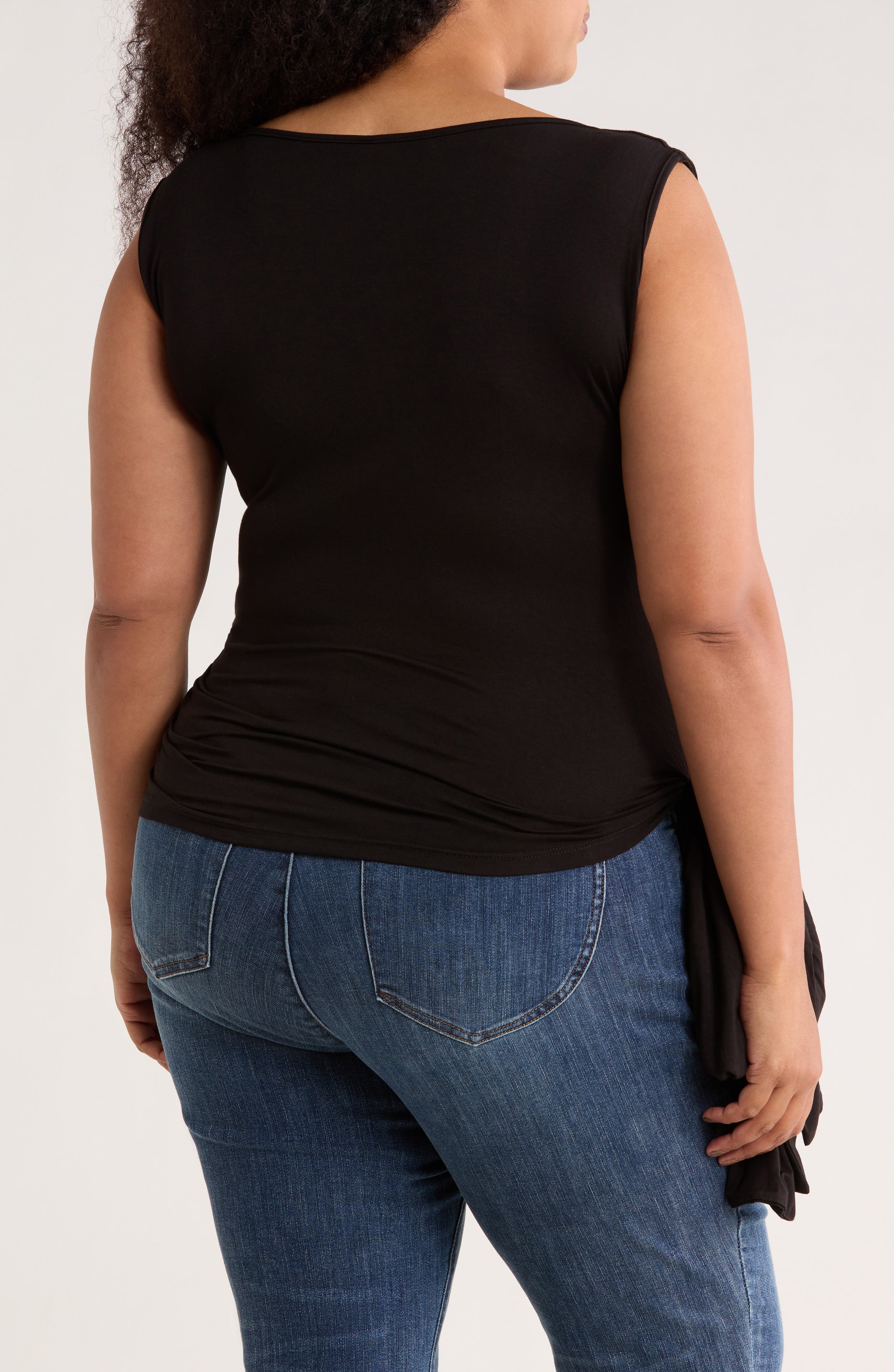 Renee C Side Tie Stretch Modal Top | Nordstromrack