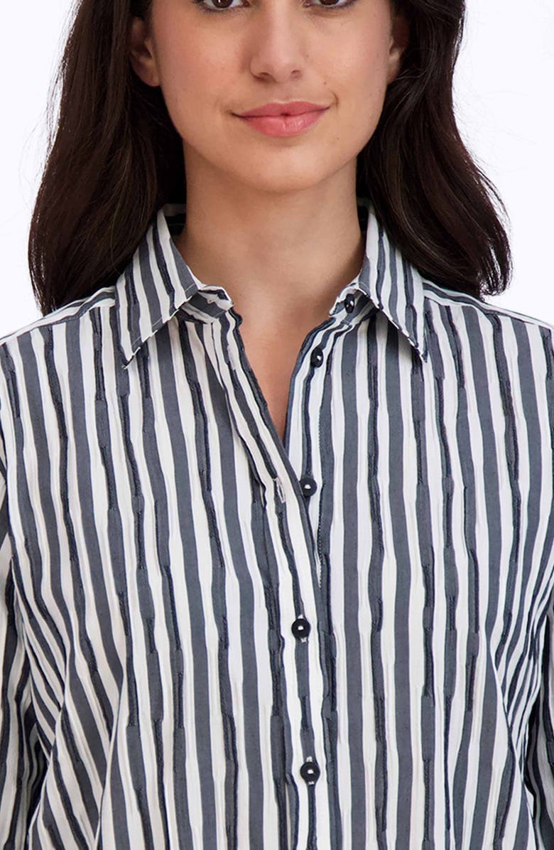 Foxcroft Crinkled Button-Up Boyfriend Shirt | Nordstromrack