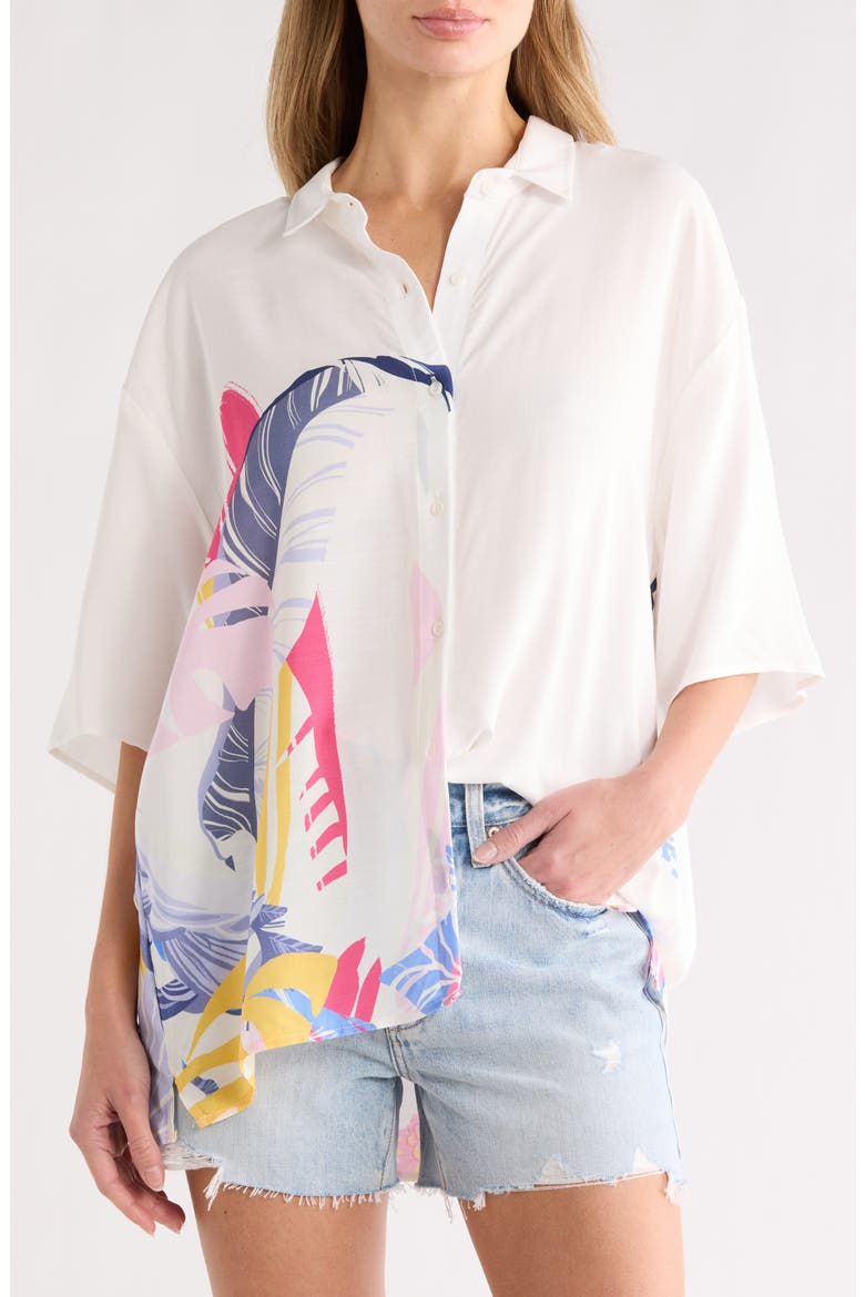 Kell Short Sleeve Cover-Up Button-Up Shirt (Women) | Nordstromrack