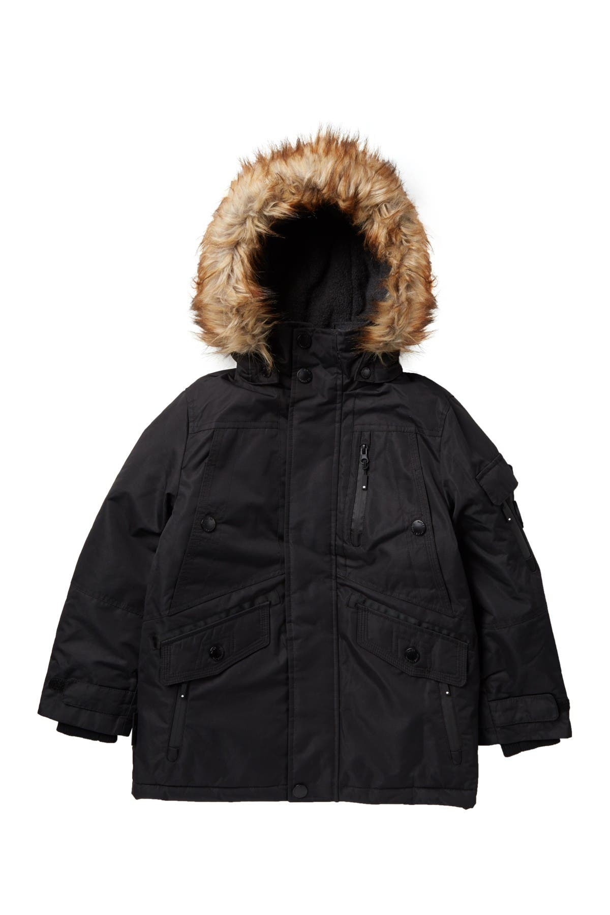 Noize Kids' Jacob Removable Faux Fur Trimmed Hood Jacket | Nordstromrack
