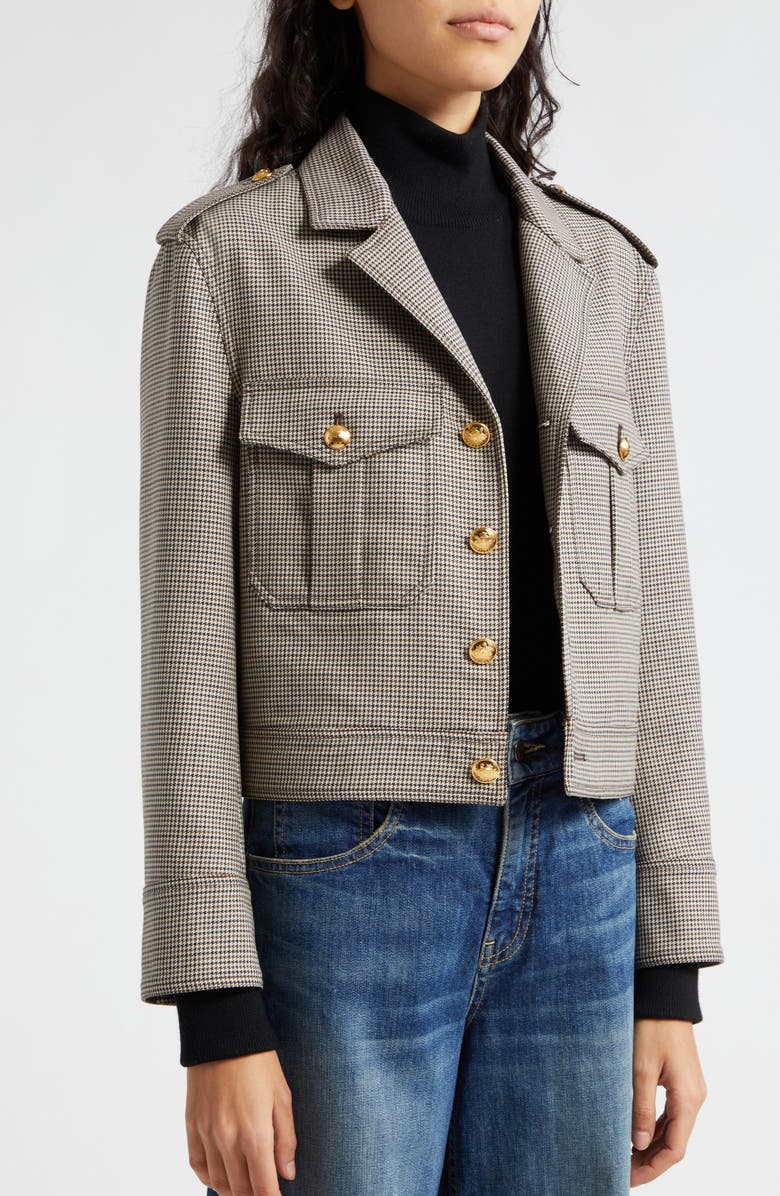 Nili Lotan Lise Crop Virgin Wool Military Blazer | Nordstromrack