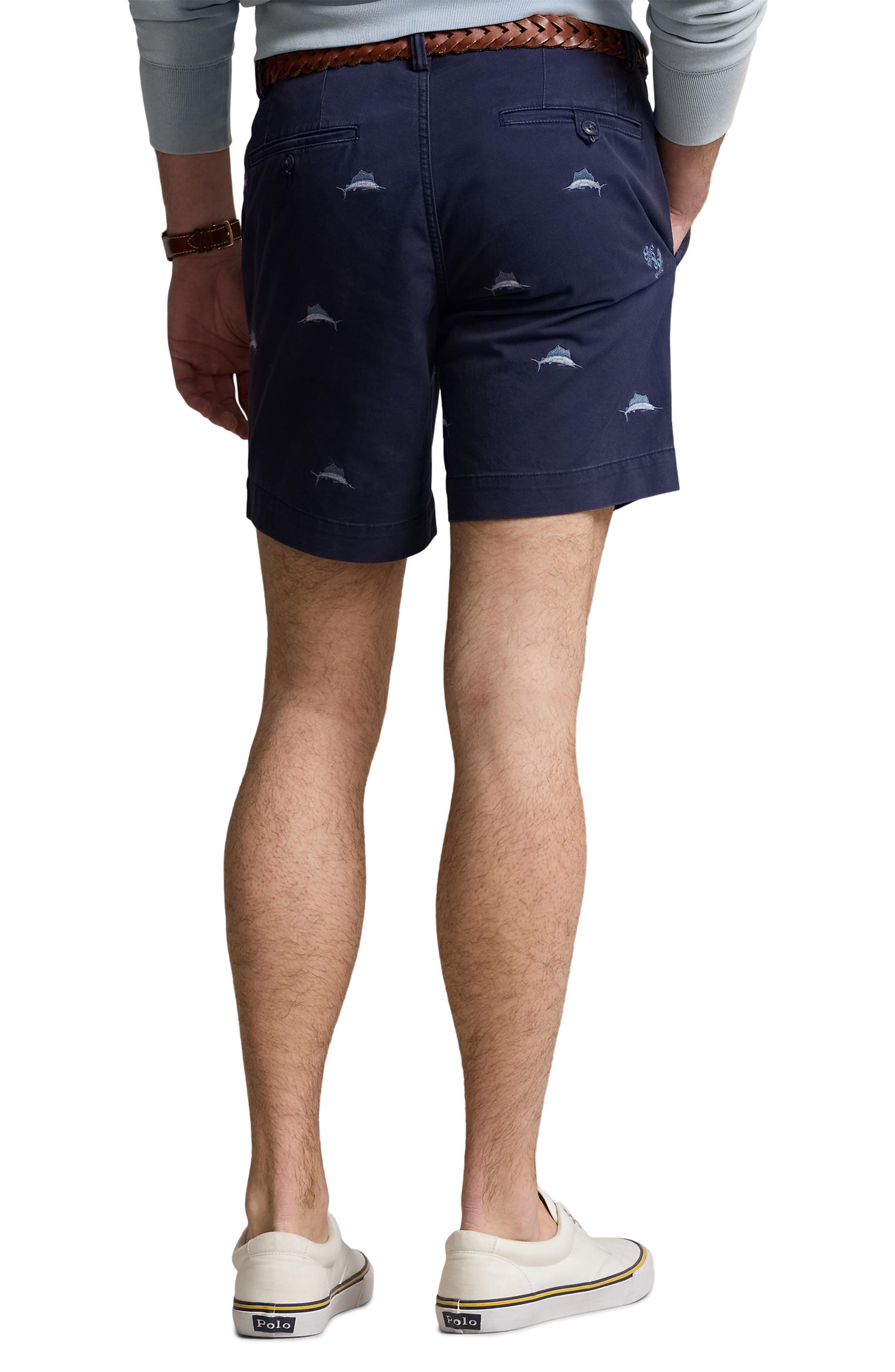 Polo Ralph Lauren Embroidered Stretch Twill Shorts | Nordstromrack