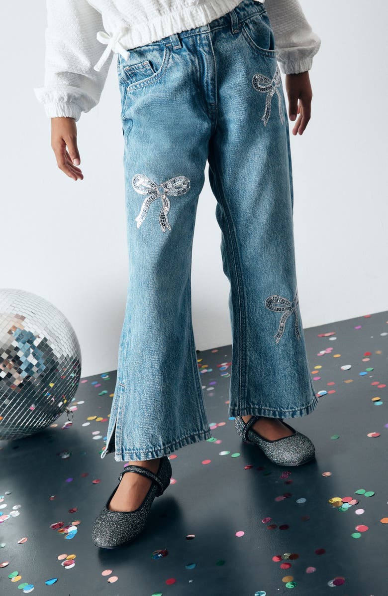 NEXT Kids' Bow Sequin Embellished Skinny Jeans | Nordstrom