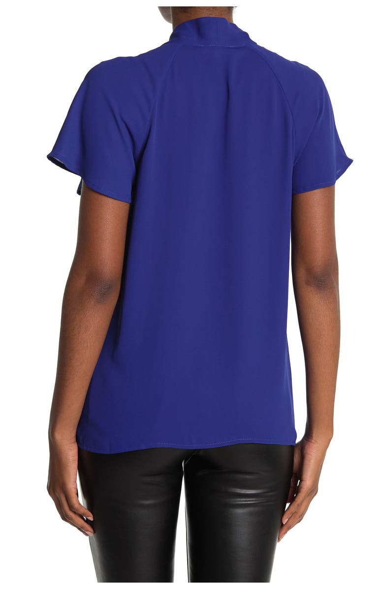 Pleione Short Sleeve Tie Neck Blouse | Nordstromrack