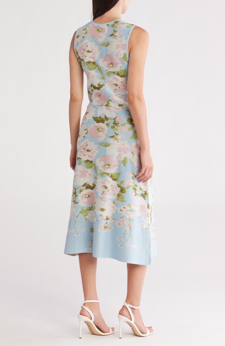 Donna Ricco Floral Sleeveless Midi Sweater Dress | Nordstromrack