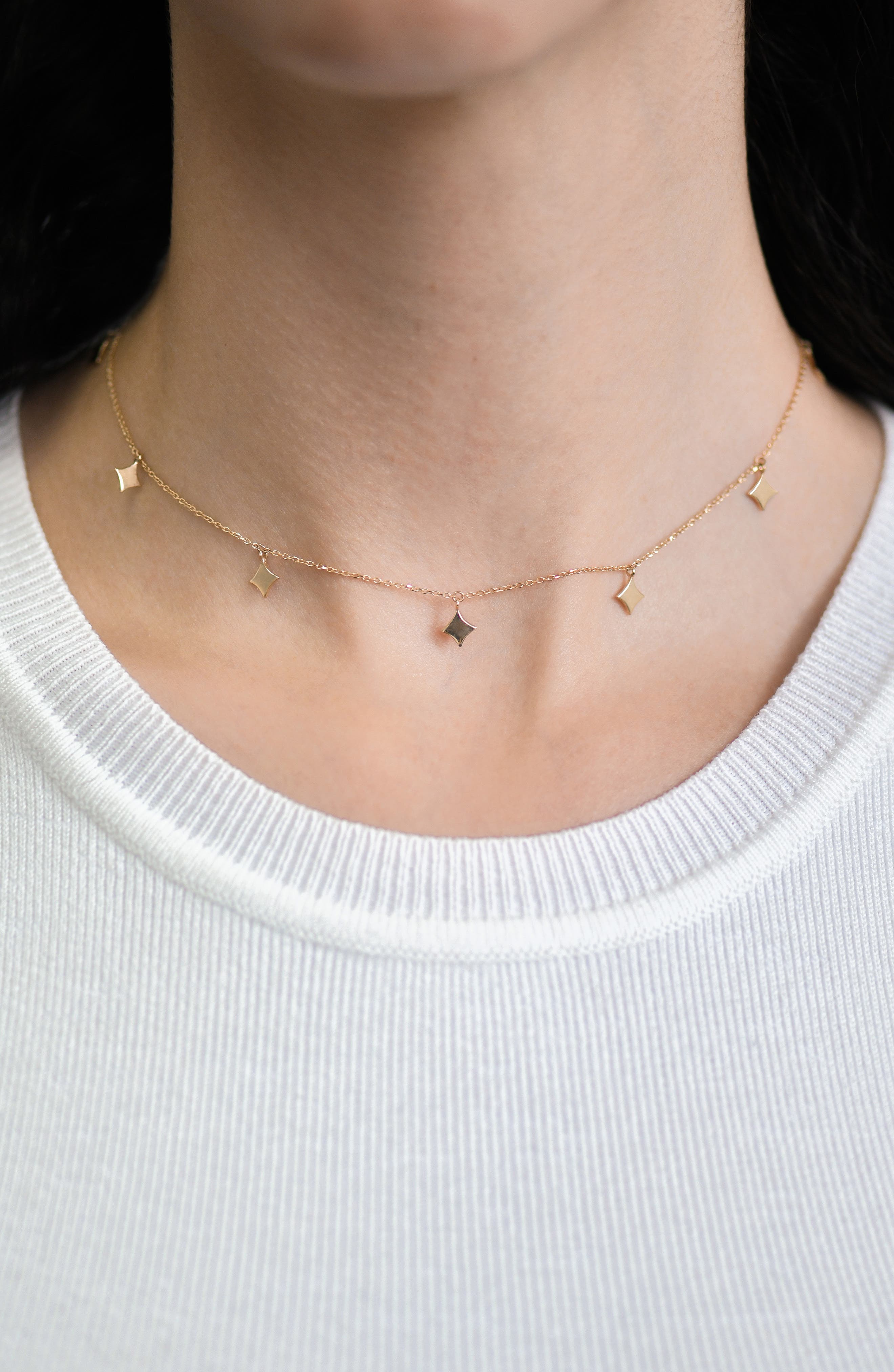 Jac + Jo Gothic Charm Station Necklace (Women) | Nordstrom
