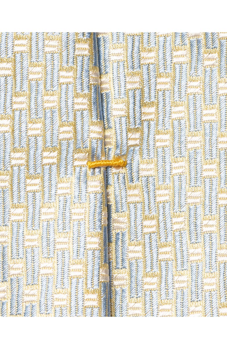 Eton Light Yellow Geometric Pattern Silk Jacquard Tie | Nordstromrack