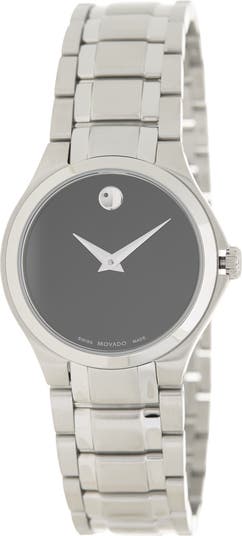 Movado Movado Collection Black Dial Bracelet Watch, 28mm | Nordstromrack