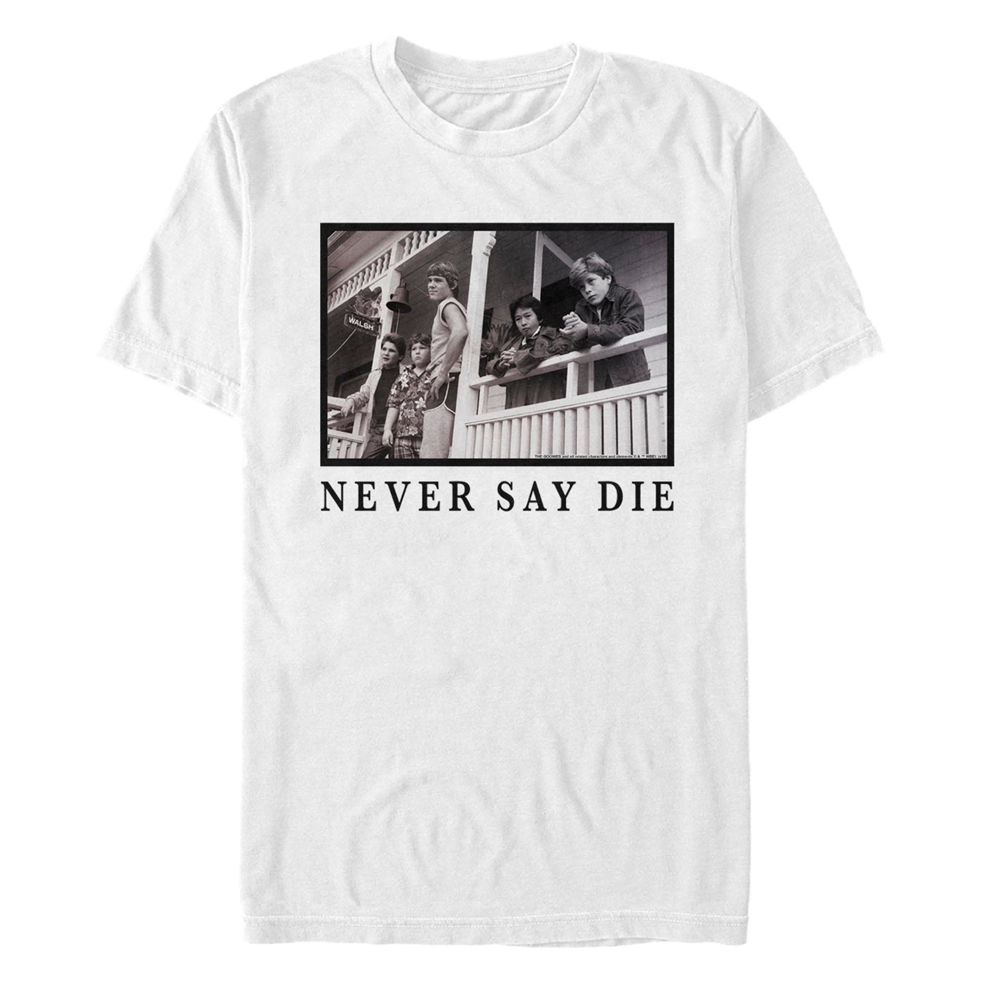The Goonies Men's The Goonies Never Say Die Photo Graphic T-Shirt ...
