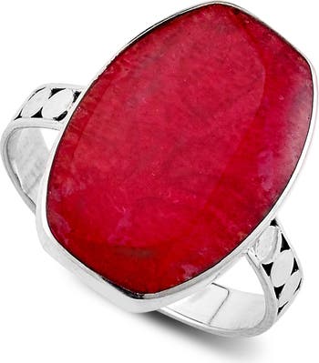 SAMUEL B. Sterling Silver Coral Ring | Nordstromrack
