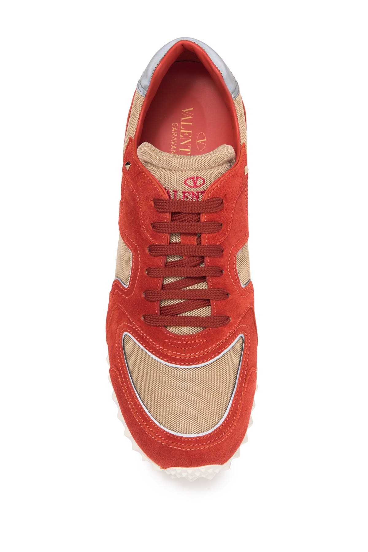 Valentino Garavani VALENTINO Colorblock Suede Panel Lace-Up Sneaker ...