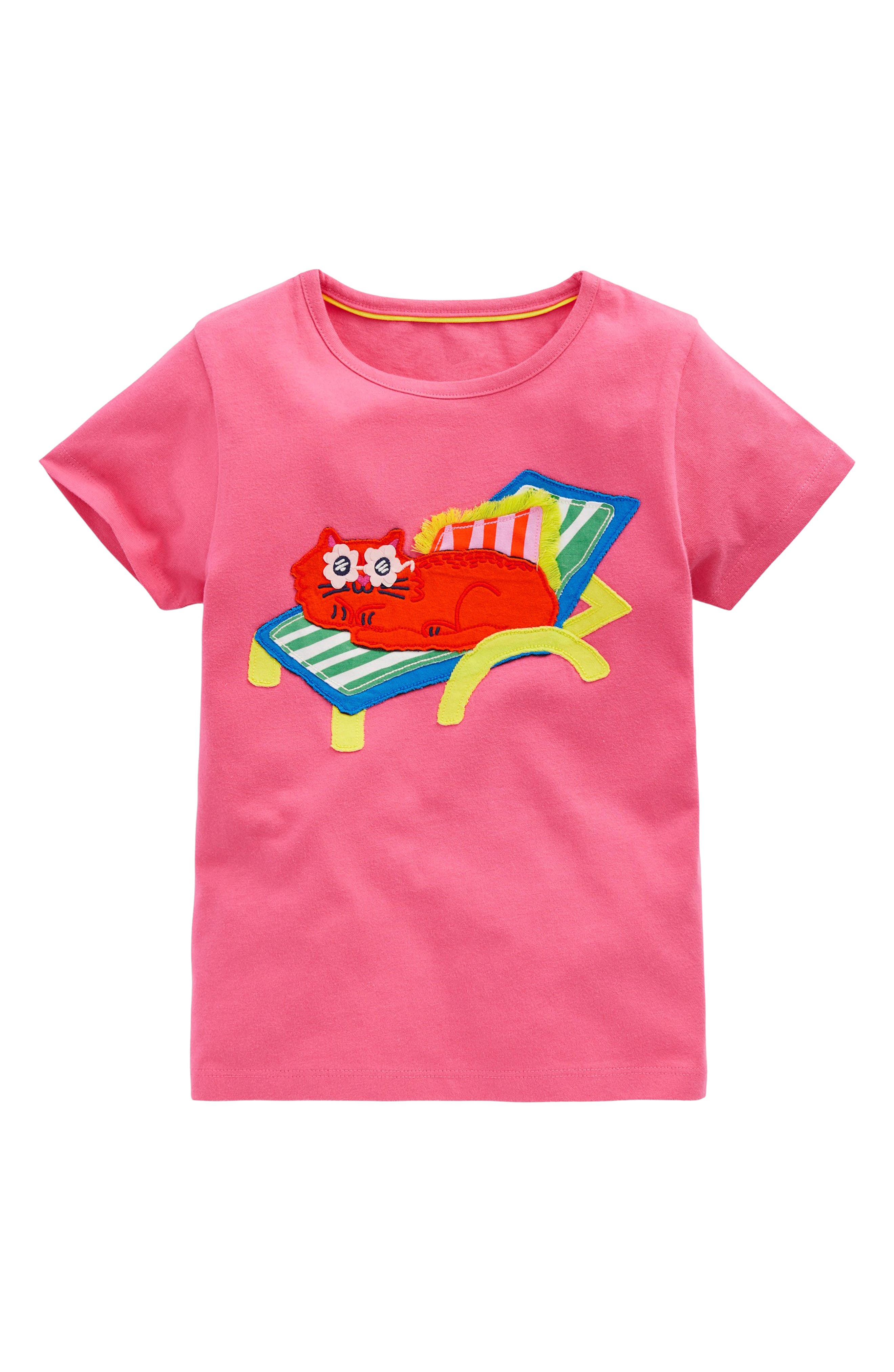 Mini Boden Kids' Appliqué Cotton T-Shirt | Nordstromrack