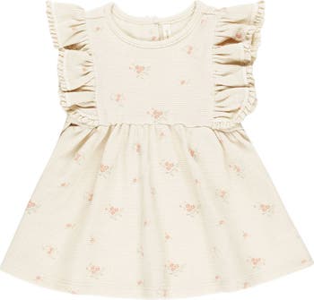 QUINCY MAE Daisy Floral Waffle Knit Organic Cotton Dress & Bloomers ...