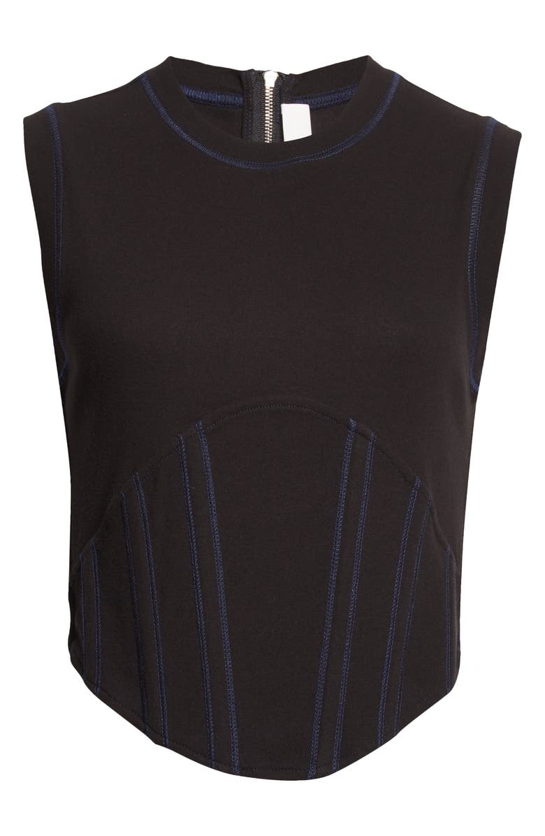 Dion Lee Gender Inclusive Crop Corset Detail Cotton Tank | Nordstromrack