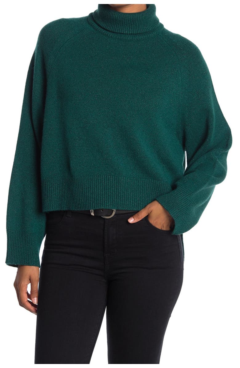 Zadig & Voltaire Cea Metallic Turtleneck Wool Blend Sweater | Nordstromrack