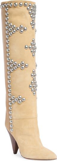 Isabel Marant Lyork Studded Knee High Boot (Women) | Nordstromrack