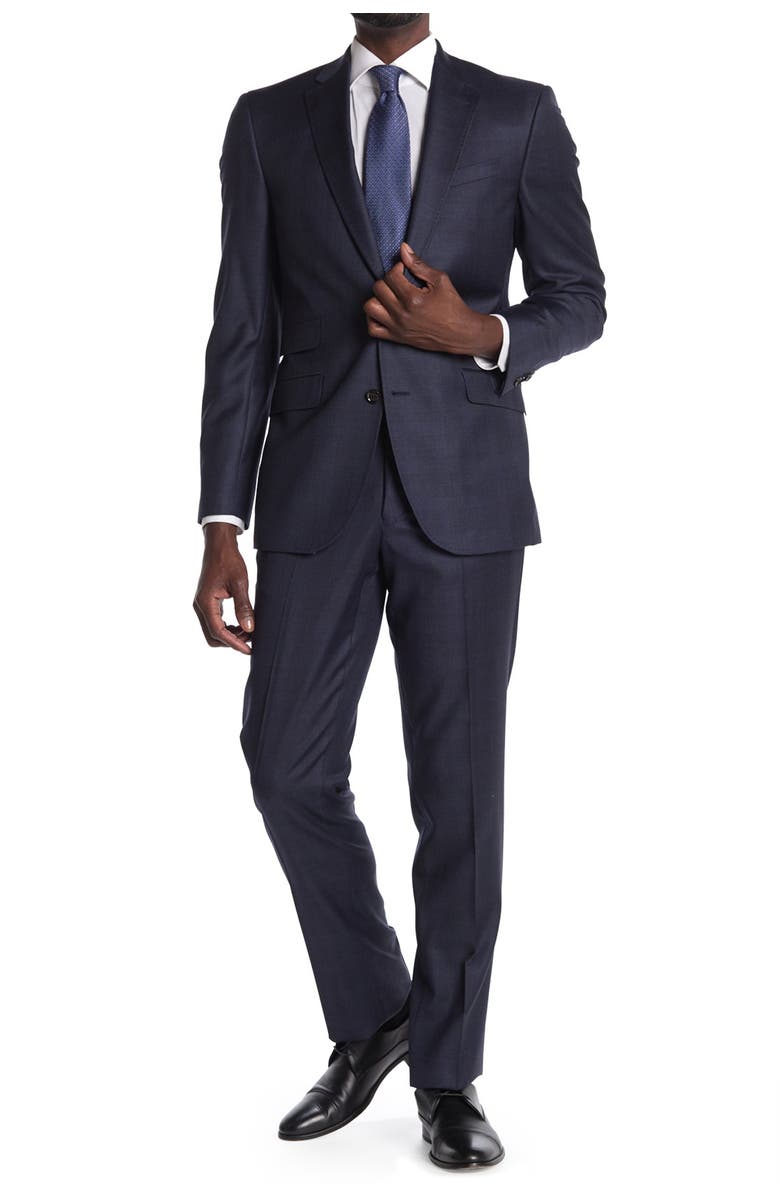 Ted Baker London Jim Navy Plaid Two Button Notch Lapel Slim Fit Wool ...