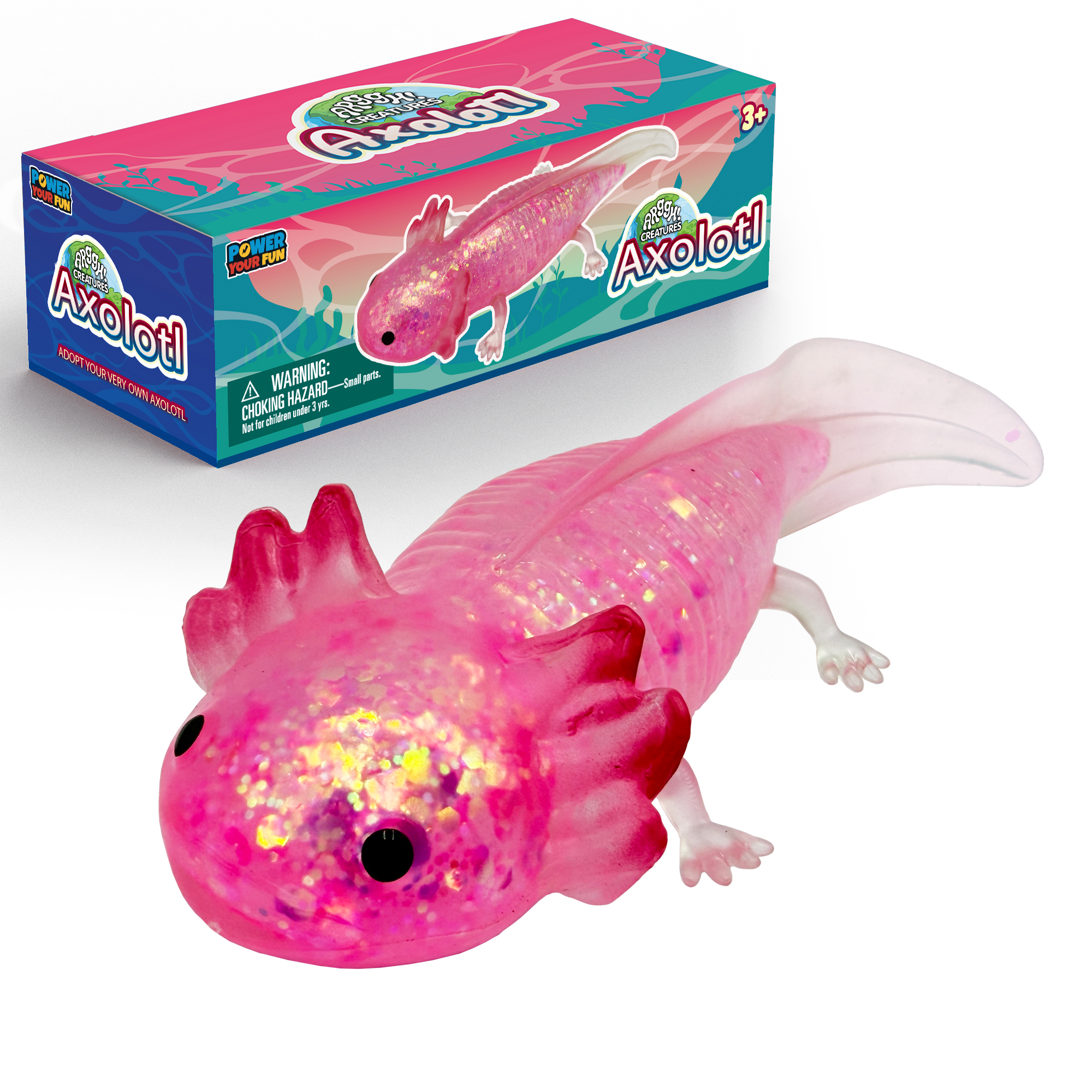 Power Your Fun Axolotl Stress Toy - Glitter Pink | Nordstrom