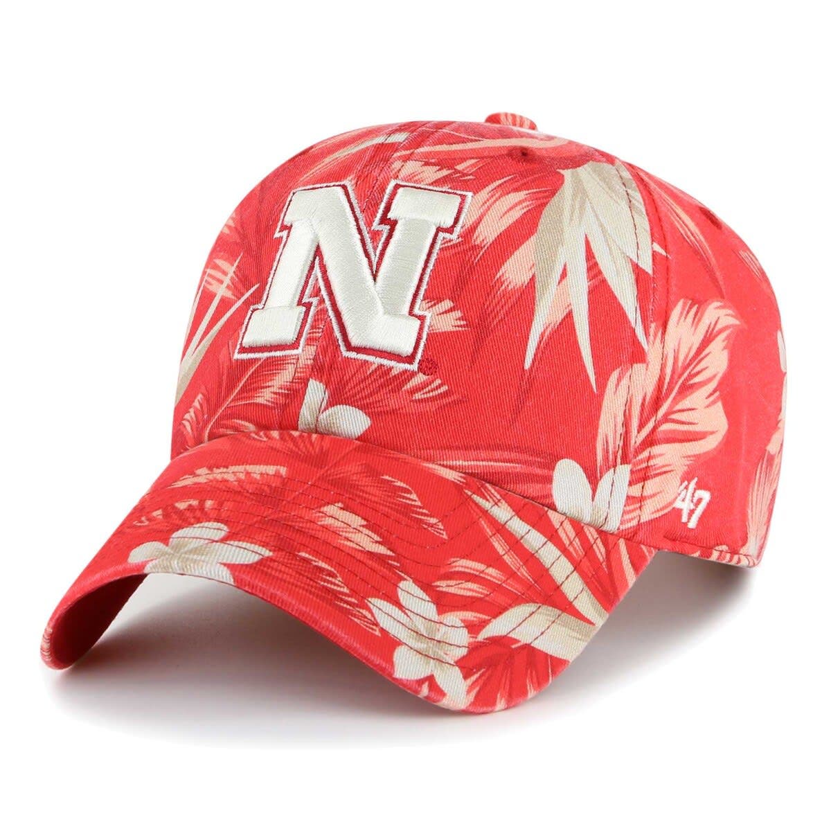 '47 Men's '47 Scarlet Nebraska Huskers Tropicalia Clean Up Adjustable ...