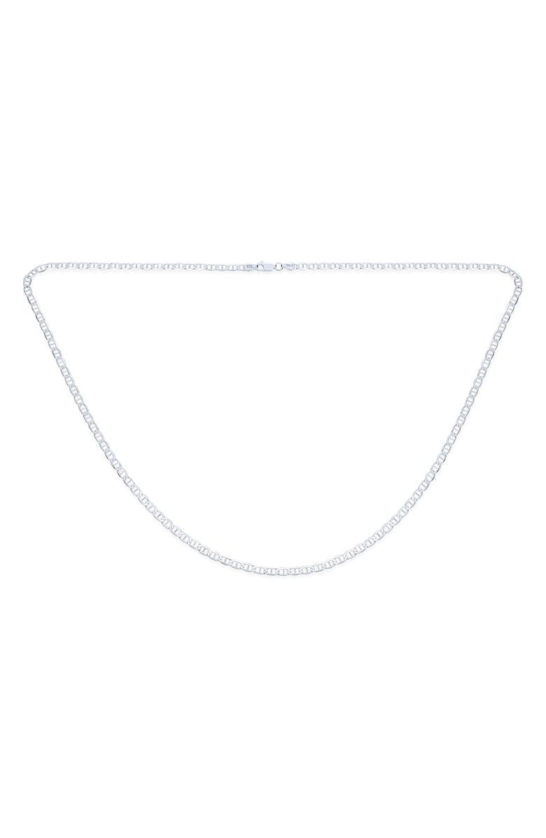 BLING JEWELRY Sterling Silver Solid Mariner Anchor Link Necklace ...