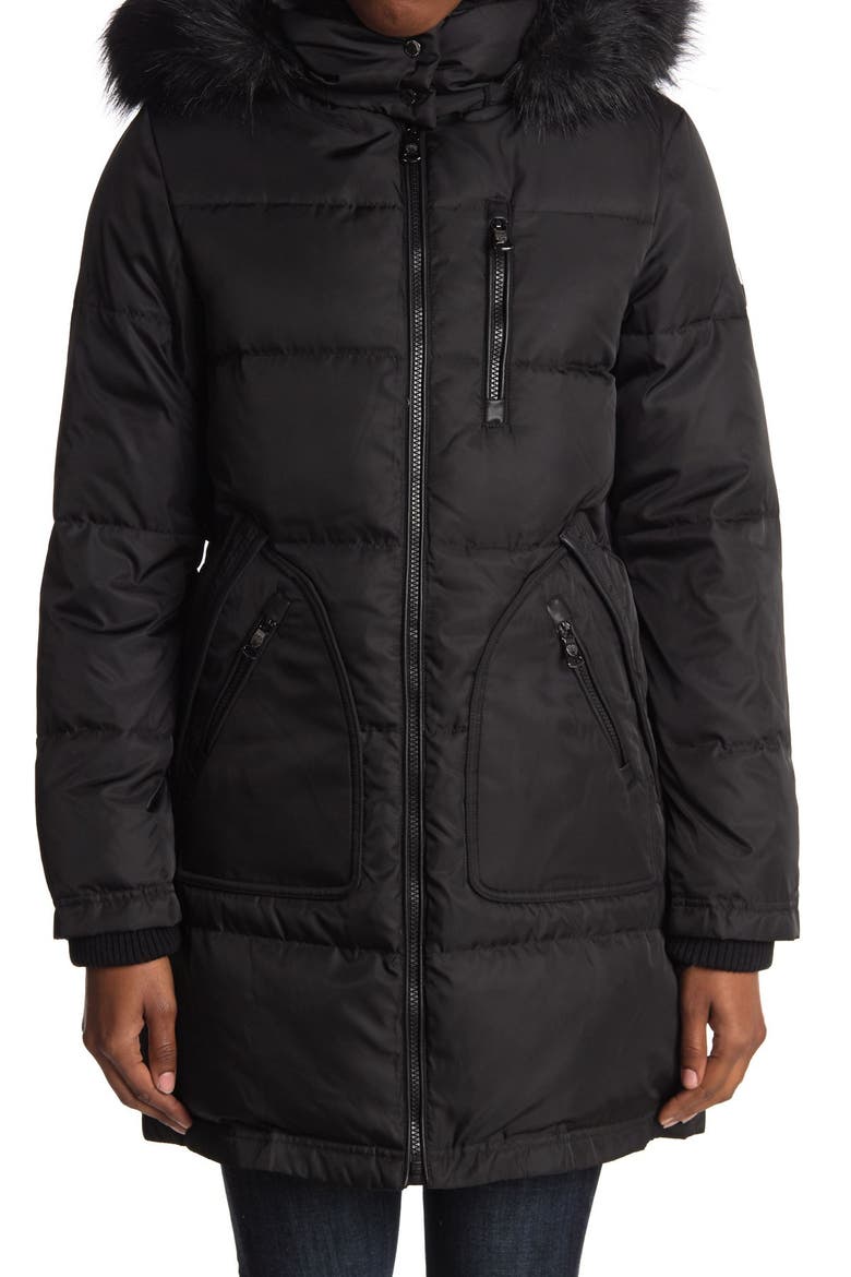 Faux Fur Trim Hooded Down Jacket (Women) | Nordstromrack