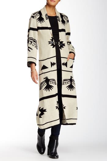Vertigo Paris Printed Long Cardigan Sweater Coat | Nordstromrack