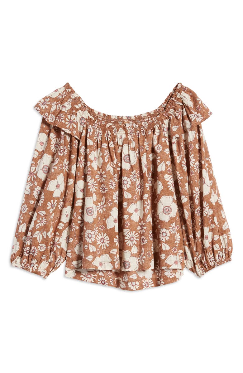 Free People Miss Daisy Ruffle Print Top | Nordstromrack