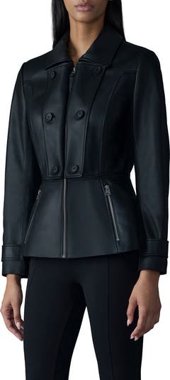 Mackage Barbara Leather Peplum Jacket | Nordstrom