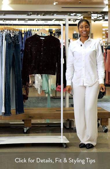 Vince Metallic Eyelash Cardigan | Nordstrom