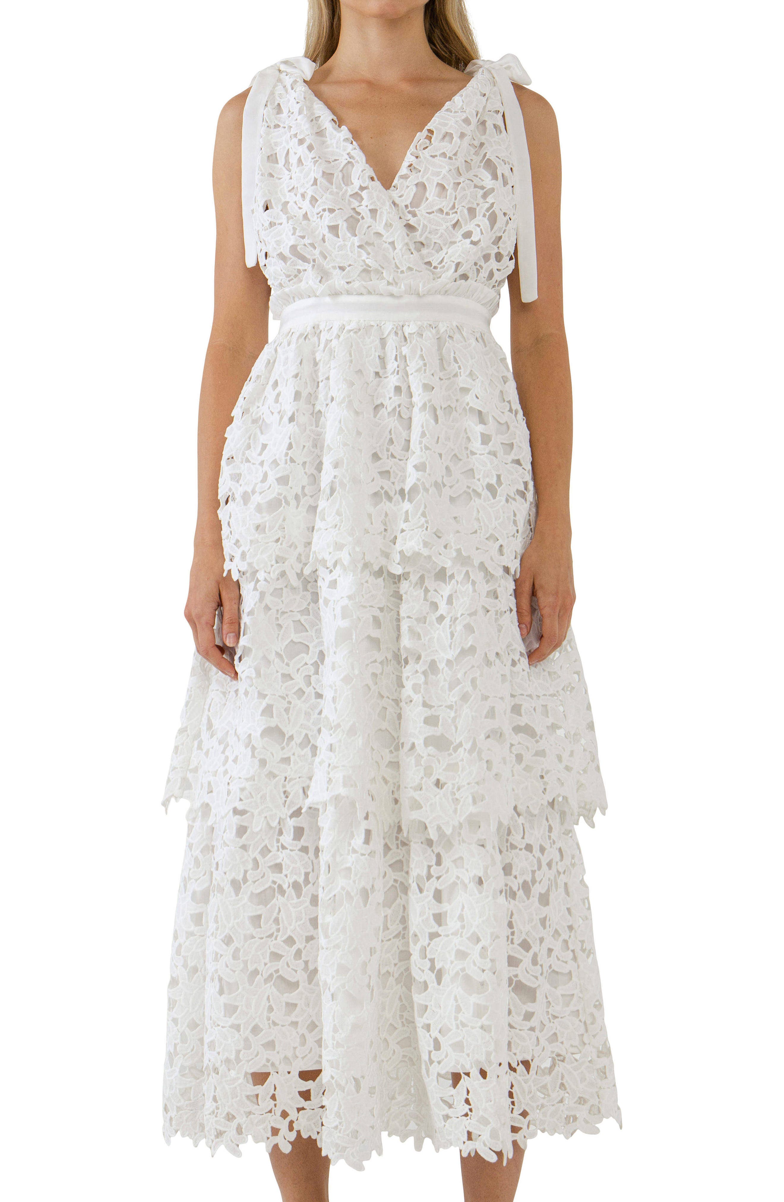 Endless Rose Floral Lace Tiered Dress | Nordstrom
