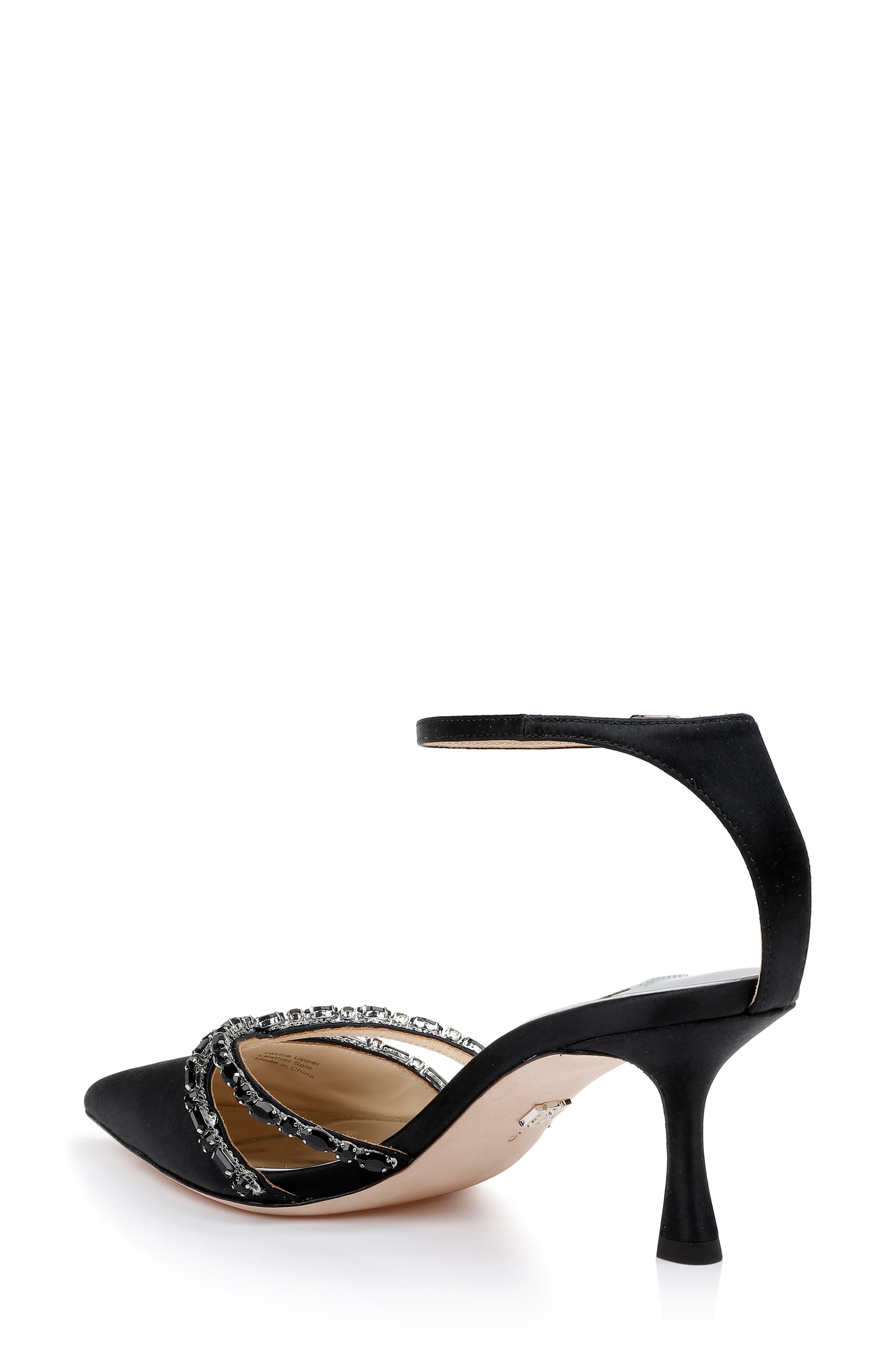 Badgley Mischka Collection Ankle Strap Pointed Toe Pump (Women ...