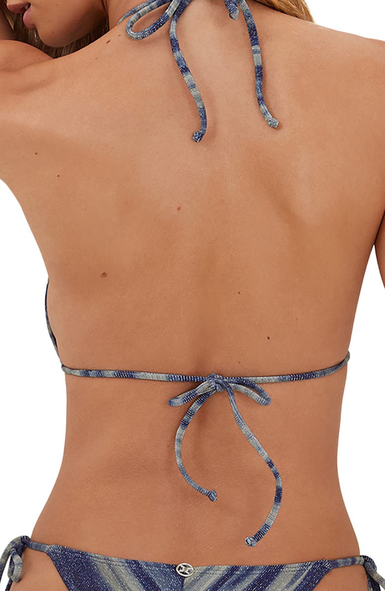 ViX Paula Hermanny Moonlight Metallic Triangle Bikini Top | Nordstrom