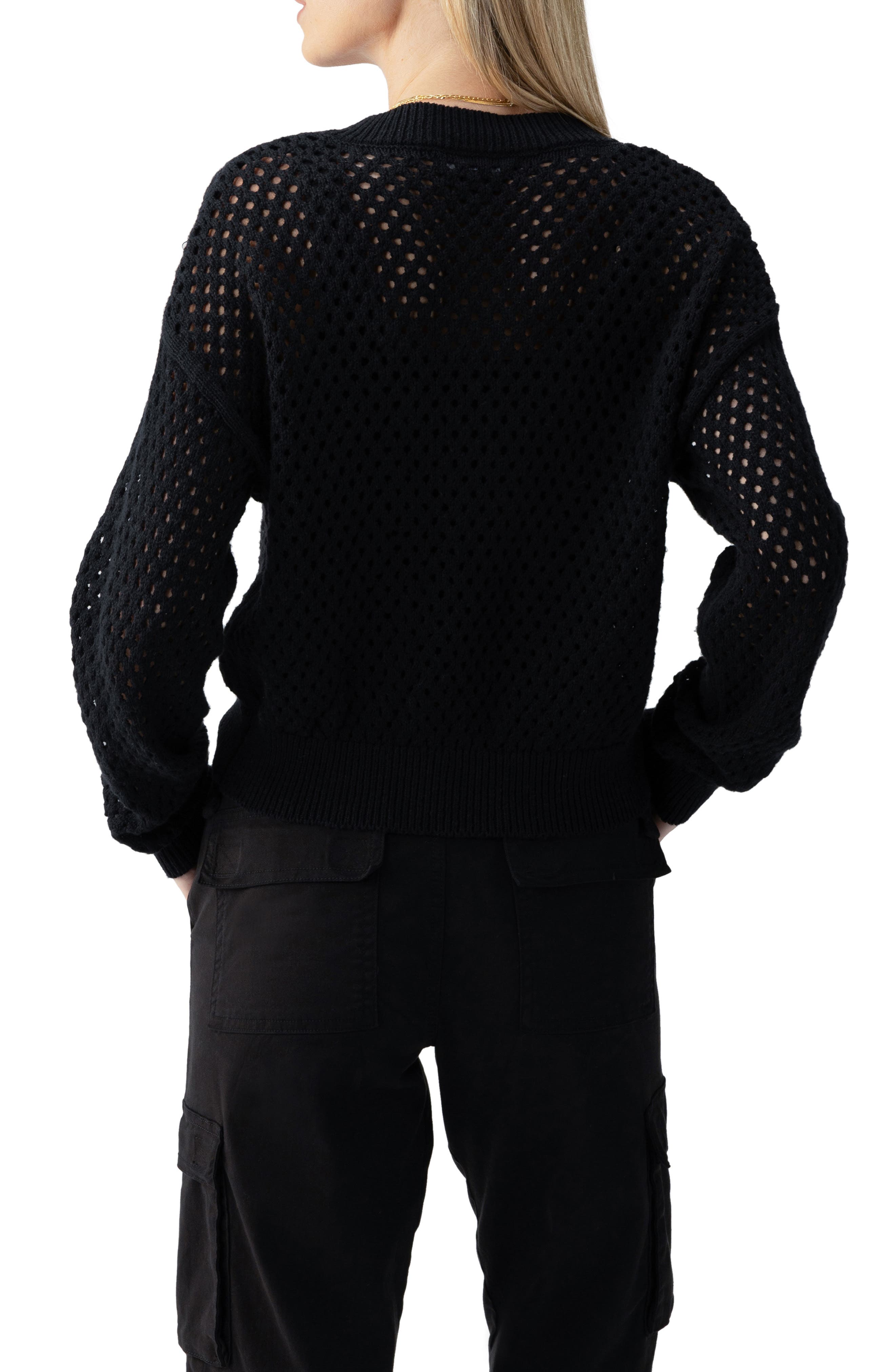 Sanctuary Stepping Out Open Stitch Bomber Jacket | Nordstromrack