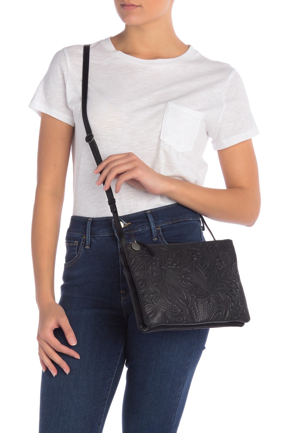 Lucky Brand Lina Embossed Leather Crossbody | Nordstromrack