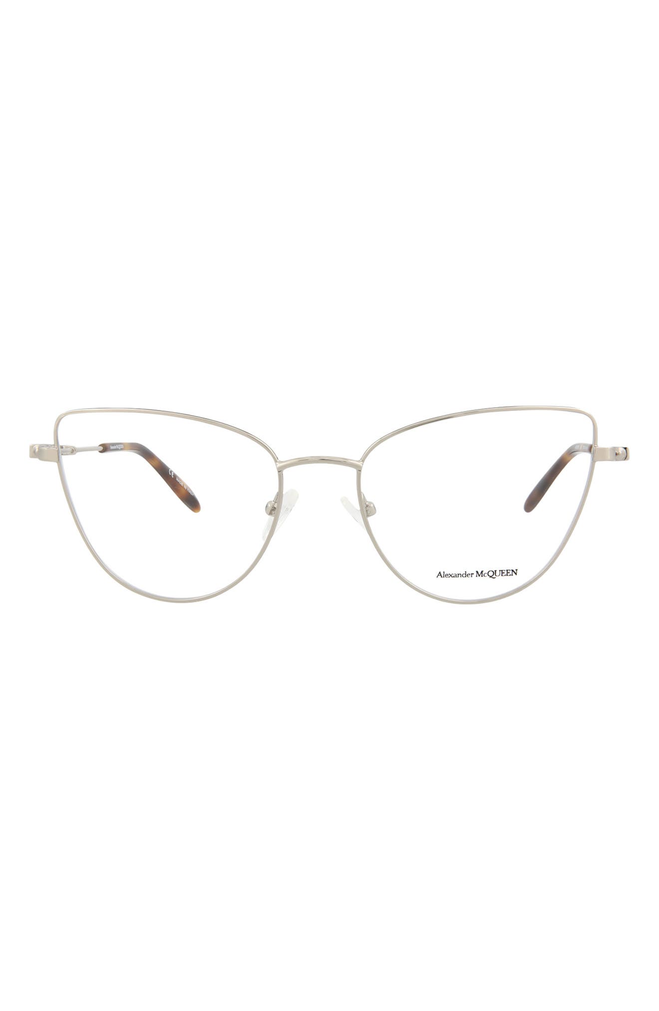 McQueen 55mm Metal Cat Eye Fashion Optical Glasses | Nordstromrack