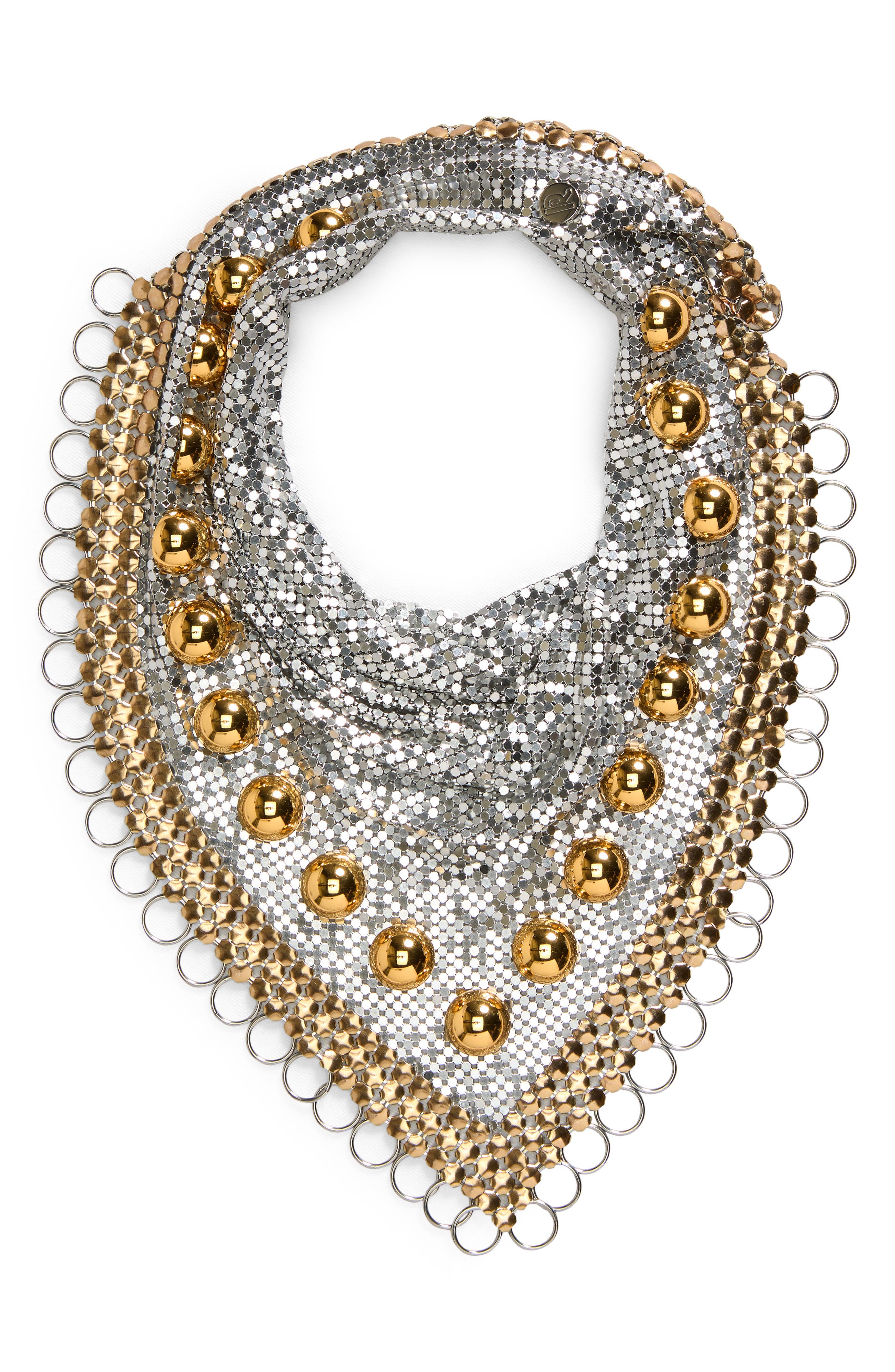 Rabanne Embellished Mesh Scarf Necklace | Nordstrom