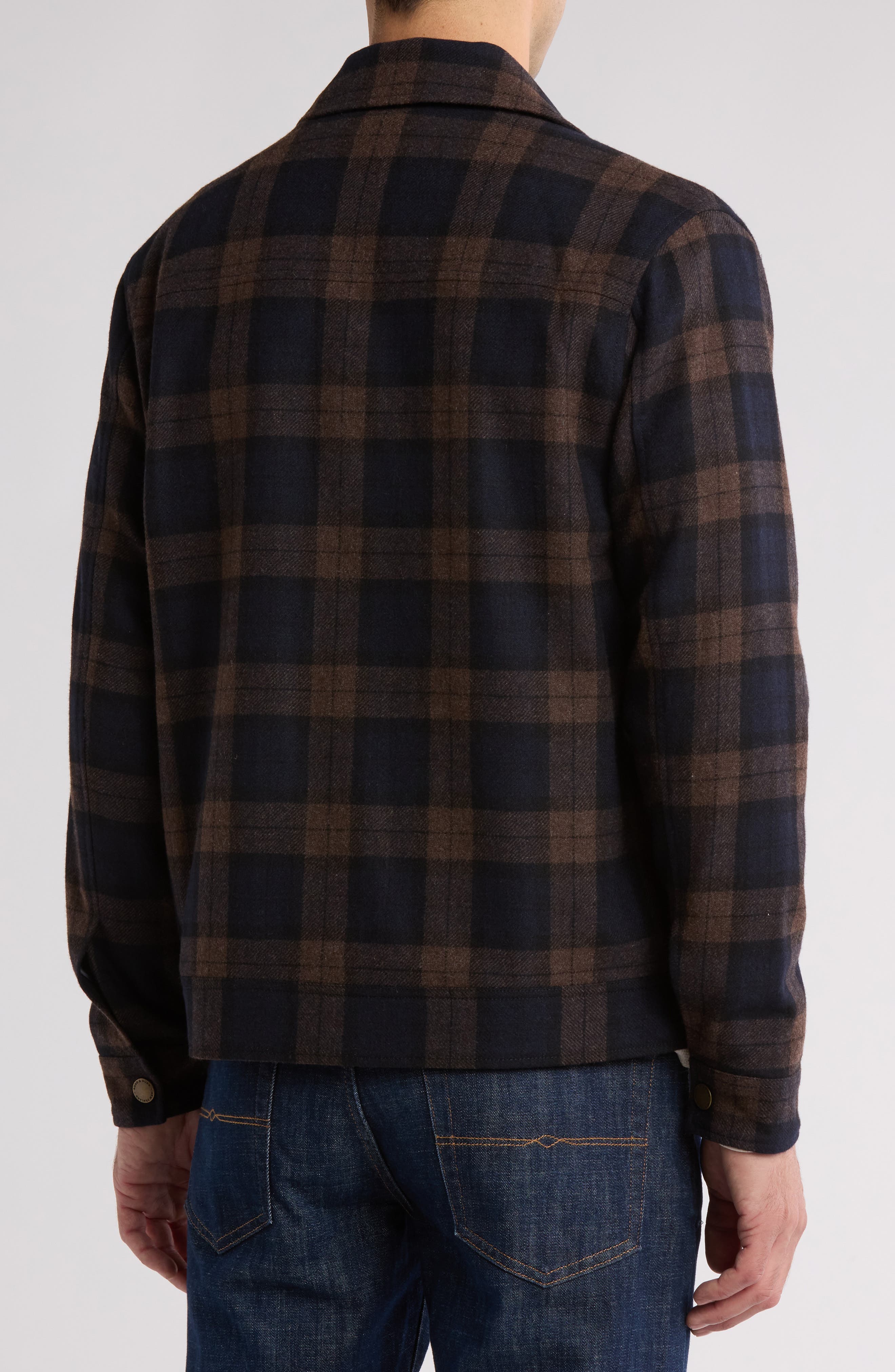 Rodd & Gunn Plaid Wool Blend Trucker Jacket | Nordstromrack