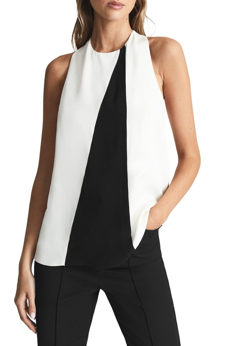 Reiss Sharon Colorblock Sleeveless Blouse | Nordstromrack