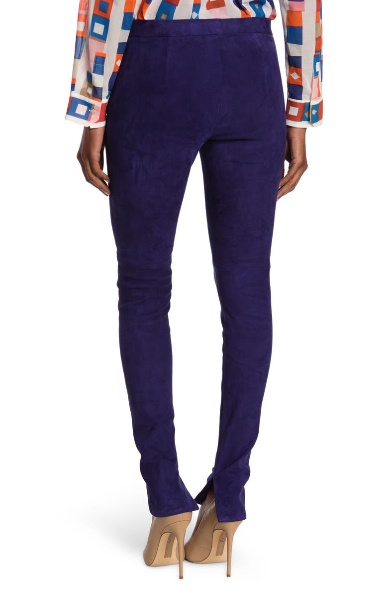 Akris Fria Skinny Leg Suede Pants | Nordstromrack