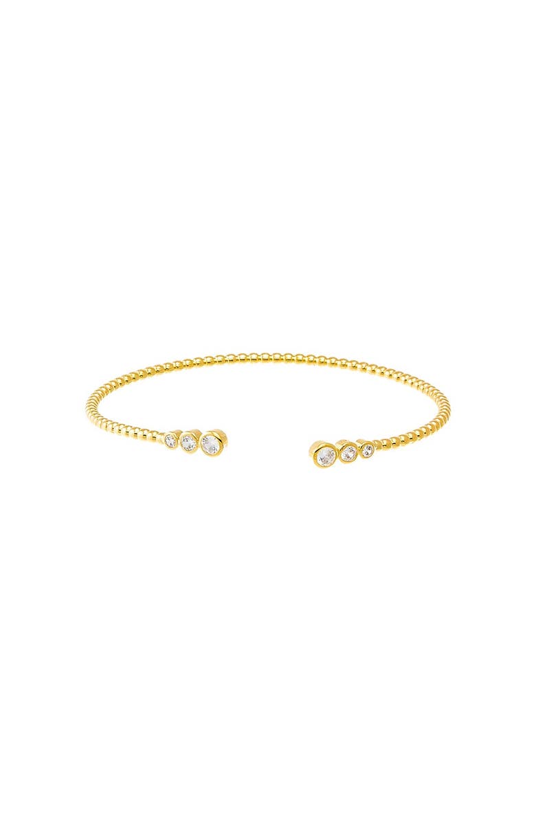 BY ADINA EDEN Graduated CZ Bezel Open Claw Bangle Bracelet | Nordstrom