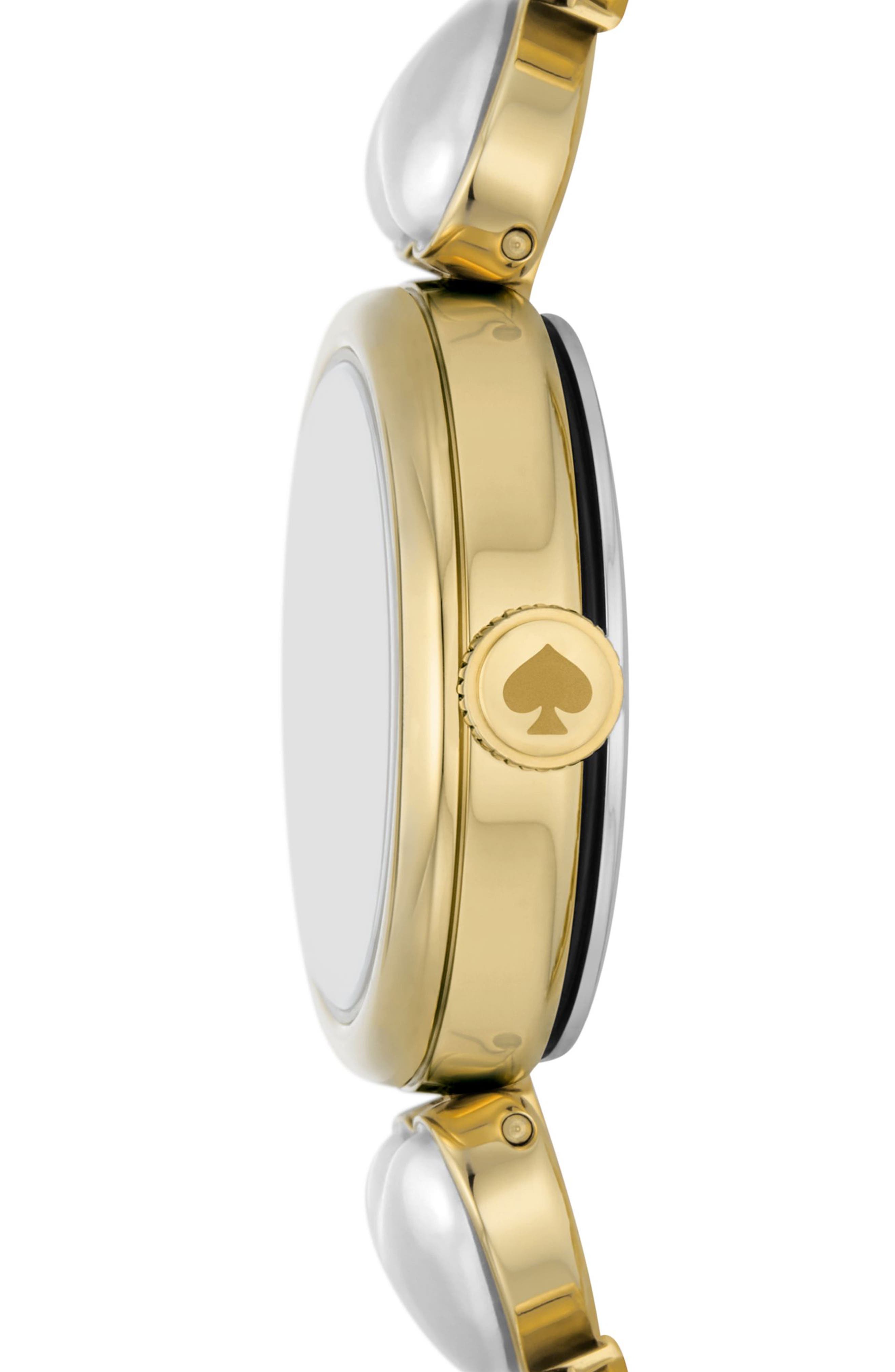 Kate Spade New York monroe imitation pearl heart bracelet watch, 24mm ...