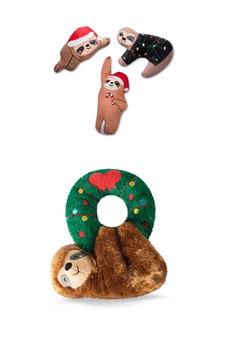 Fringe Studio Sloth Hanging From a Wreath and Christmas Sloths Mini 4 ...