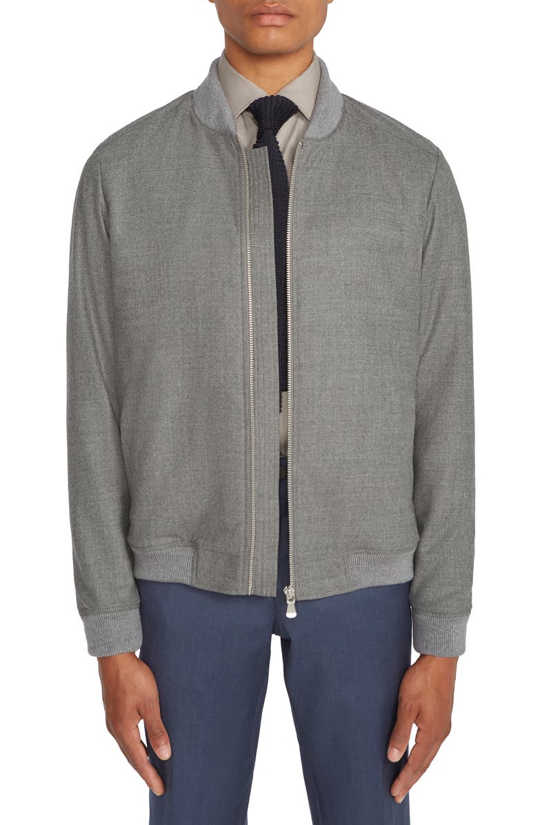 Jack Victor Bennett Stretch Wool Bomber Jacket | Nordstrom