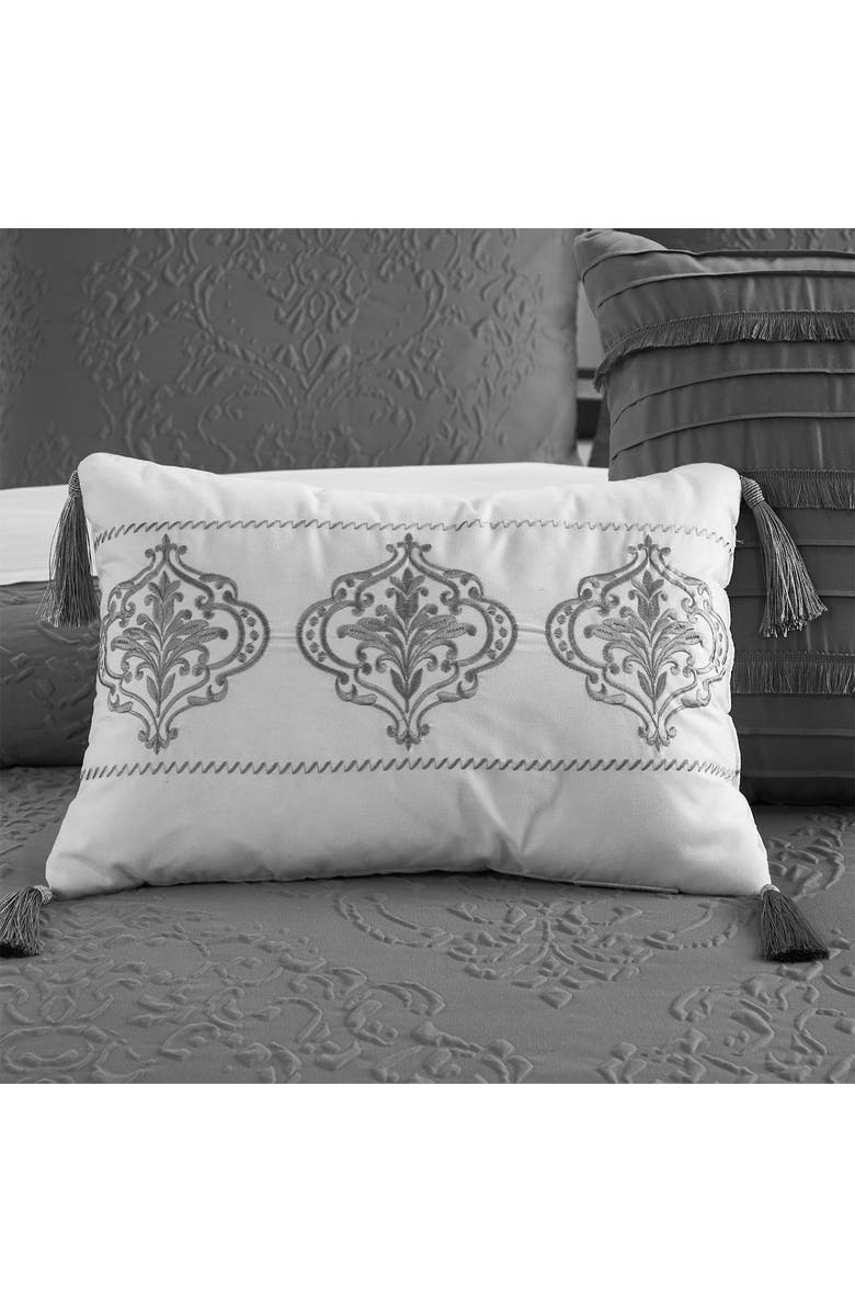 CHIC Magna Embossed Scroll Medallion Design Queen Comforter Set - Navy ...
