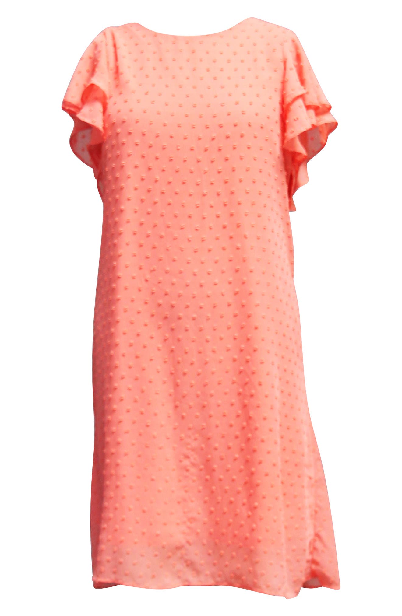 Ava & Yelly Swiss Dot Flutter Sleeve Dress | Nordstromrack