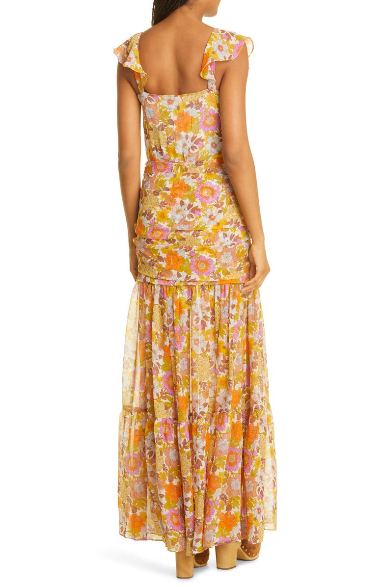 Veronica Beard Alannah Ruffle Silk Maxi Dress | Nordstromrack