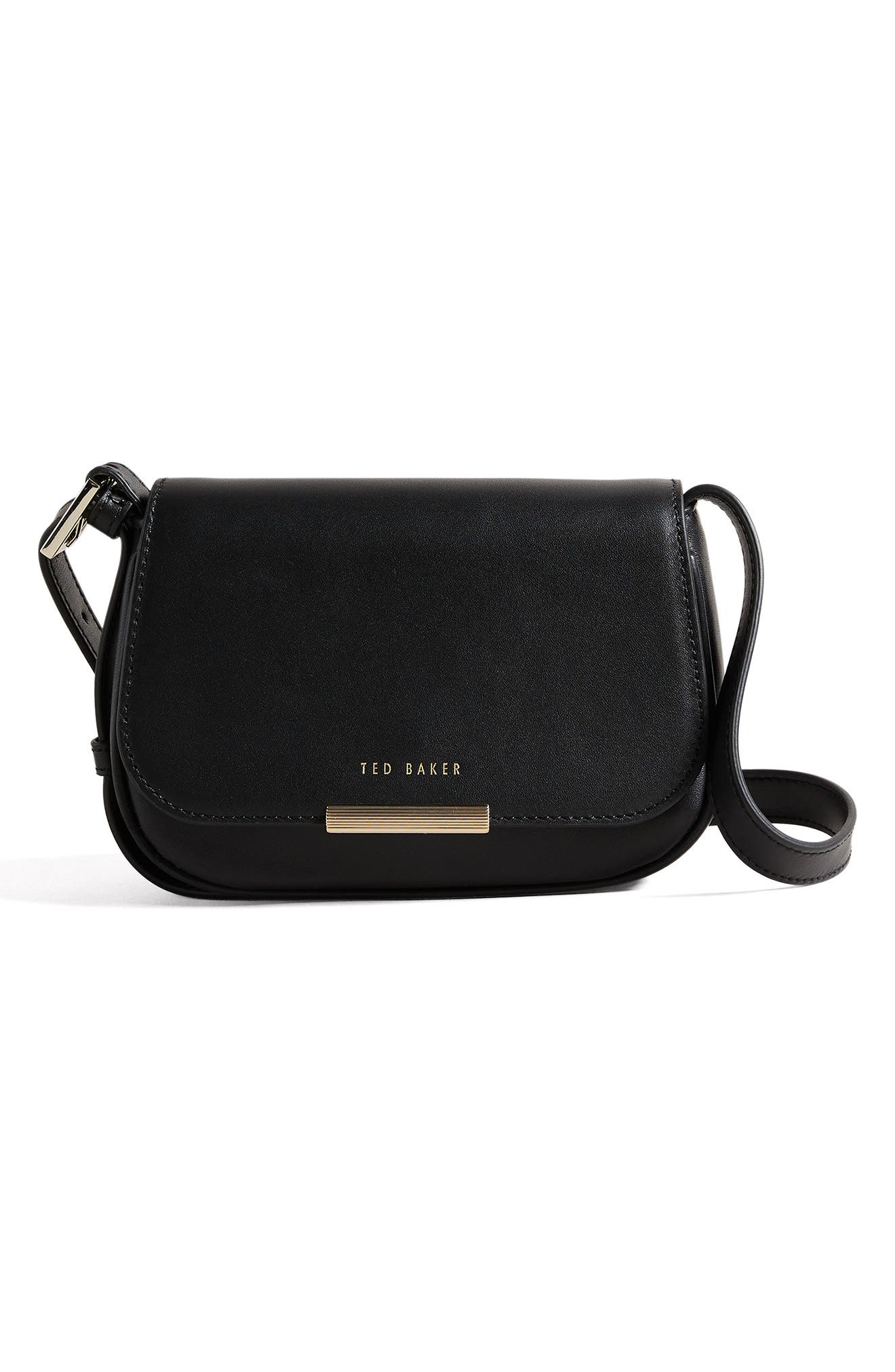 Ted Baker London Bagira Curved Baguette Leather Crossbody Bag ...