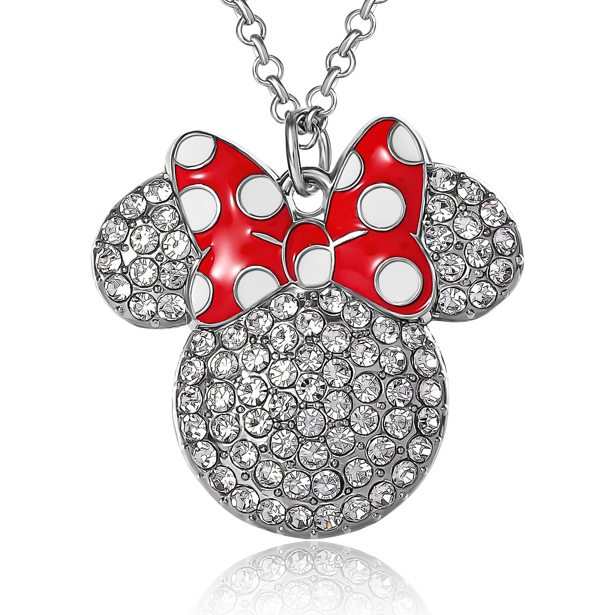 Fashion Red Polka Dot Bow Crystals Pave Necklace (Women) | Nordstrom